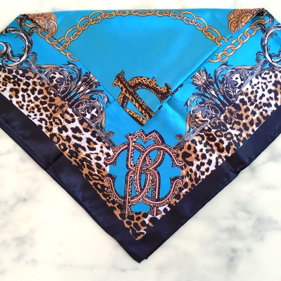 MOSI | Accessories | Nwt Mosi Bright Blue Silk Scarf | Poshmark